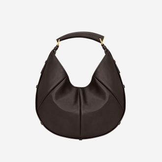 Saint Laurent Womens Shoulder Bag Mombasa Dark Brown Leather
