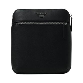Emporio Armani Saffiano Effect Umh&auml;ngetasche - - Bags - Herren - Schwarzk - ONE SIZE