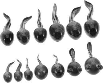 UPKOCH 13 St&uuml;ck Kleiner Kaulquappen Aus Harz Naturgetreu Dekorative Tiny Tierfiguren F&uuml;r Moosgarten Terrassenteich Und Aquarium Deko Vielseitig F&uuml;r Balkon Un