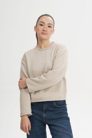 Mela Damen vegan Strickpullover Geetha Kiesel Meliert