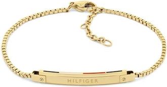 Tommy Hilfiger Jewelry Collier avec Pendentif, Bracelet en Chaîne et Pendant dOreilles pour Femme en Acier Inoxydable couleur Or Jaune