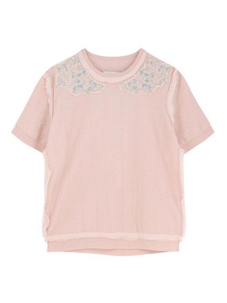 Maison Margiela Pull Col Rond - Rose Clair