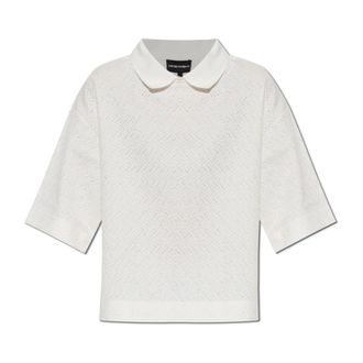 Emporio Armani Femme, Tops, Blanc, Taille: 40 FR Top Oversize