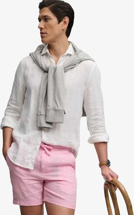 Superdry The Merchant Store - Short en lin - Chambray rose