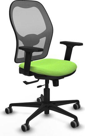 Piqueras y Crespo B&uuml;rostuhl mit 2D-Armen, h&ouml;henverstellbare Lendenwirbelst&uuml;tze, ausgestattet mit Syncro/Traslack und eingespritztem Schaum. Mit Rollen von 65 mm, Parket