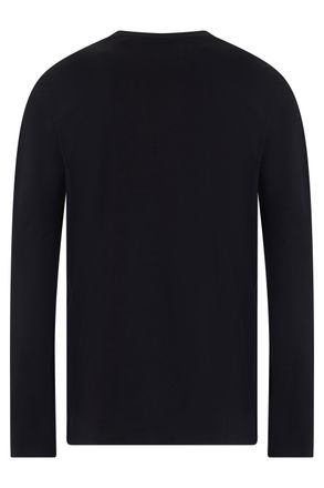 HUGO BOSS Mens Long-Sleeve T-Shirt Black Cotton T-Shirts And Polos