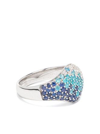 Tom Wood bague à ornements en zircon - Argent