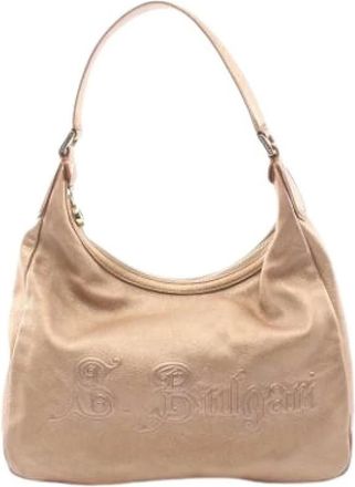 Bulgari Sac bandouli&egrave;re vintage en cuir pr&eacute;-poss&eacute;d&eacute; - Femme - Pre-owned - Beige - Taille: ONE Size