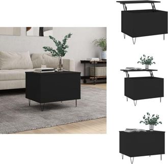 vidaXL Couchtisch Schwarz 60x44,5x45 cm Holzwerkstoff - Eleganter Couchtisch - Wohnzimmertisch Schwarz - Holzwerkstoff Couchtisch - Beistelltisch - tv Stand