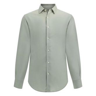 Boggi Milano Homme, Chemises, Vert, Taille: 2XL Chemise Regular Fit en Tencel et Lin