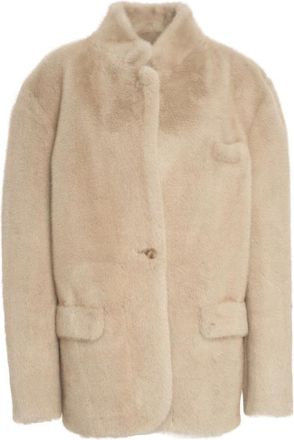 Forte Couture Femme, Vestes, Beige, Taille: 36 FR Faux Fur Jacket