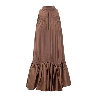 Rotate Rotate Birger Christensen, Femme, Robes, Brun, Taille: 40 FR Gathered Mini Dress