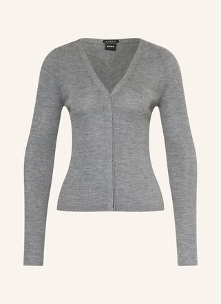 HUGO BOSS Strickjacke Friva grau