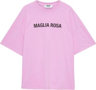 Msgm Msgm, Homme, Tops, Rose, Taille: M T-shirt imprim&eacute; &agrave; manches courtes