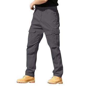 Generic Pantalon tactique militaire l&eacute;ger pour homme - Pantalon de travail ind&eacute;chirable avec plusieurs poches - Pantalon cargo en tissu extensible - Pantalon 