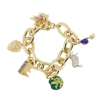 Burberry Femme, Accessoires, Jaune, Taille: ONE Size Bracelet Charme en Lien Doré