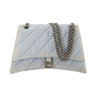Balenciaga Denim Hobo Crush Tasche in Bleu - - Bags - Damen - Blau - ONE SIZE