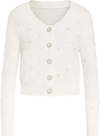 Fracomina Femme, Pulls, Beige, Taille: 40 FR Cardigan coupe classique avec torsades