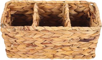 Artibetter Geflochtener Aufbewahrungskorb aus Nat&uuml;rlichem Gourd Gras mit F&auml;chern Kompakter Toiletten Organizer f&uuml;r Bad und K&uuml;che Langlebiger Handgefertigter W&auml;sc