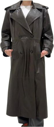 Mars&eacute;m Marsem, Femme, Manteaux, Brun, Taille: 40 FR Cappotto spalline