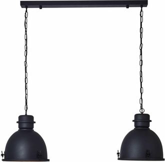 Brilliant Lampe, Kiki Pendelleuchte 2flg schwarz korund, Metall, 2x A60, E27, 52W,Normallampen (nicht enthalten) - Brilliant