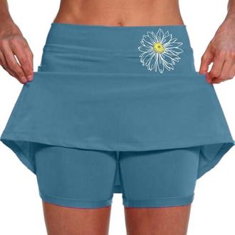 Generic Jupe-short pour femme avec poches - Contr&ocirc;le du ventre - Grande taille - Pantalon de sport athl&eacute;tique - Jupe d&eacute;contract&eacute;e - Robe d&eacute;t&eacute; boh&egrave;me - Vacance