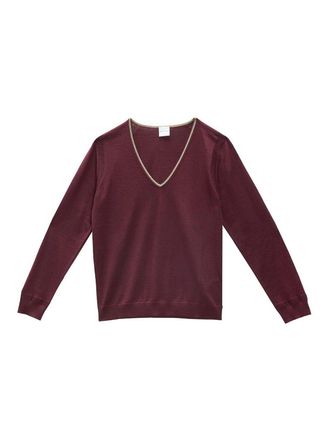 Paul Smith Pull &Agrave; Col V - Rouge Brun