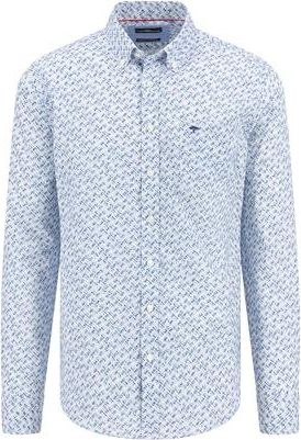 Fynch-Hatton Chemise en coton avec col boutonn&eacute;, Splashy Ocean, XXL