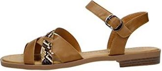 Fitters Footwear Grande Sandale Femme Carina, Chaussures Mode Grande Taille, Sandale Confortable avec Boucle en Brandy, Taille:42