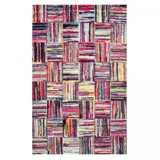 Un amour de tapis Unamourdetapis - Tapis salon et chambre 120x170 multicolore rectangle tiss&eacute; motif g&eacute;om&eacute;trique LYN6 brik