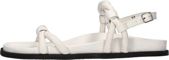 Elena Iachi Femme, Chaussures, Blanc, Taille: 37 EU Sandale Plate M55