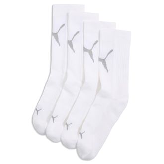 Puma Lot de 2 paires de chaussettes mi-hautes de running Unisexe, V&ecirc;tements, Blanc, 35-38