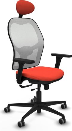 Piqueras y Crespo Ergonomischer 24-Stunden-Stuhl mit 3D-Armen, h&ouml;henverstellbare Lendenwirbelst&uuml;tze und festes Kopfteil, ausgestattet mit Syncro/Traslack und eingesprit