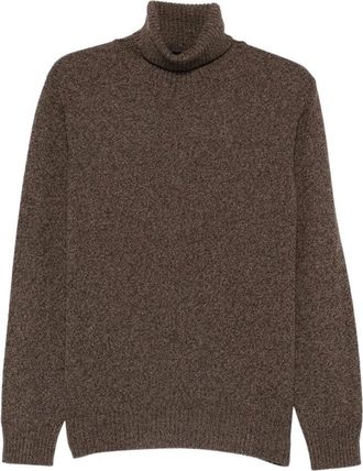 Roberto Collina Homme, Pulls, Brun, Taille: M Pull col roul&eacute; moulin&eacute;