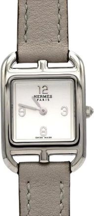 Herm&egrave;s Montre Pre-owned Cape Cod Acier inoxydable Quartz - Femme - Pre-owned - Gris - Taille: ONE Size