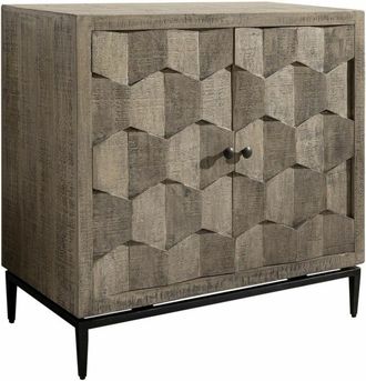 Massivmoebel24 Kommode Mango 86x46x86 grau lackiert stilm&ouml;bel 108