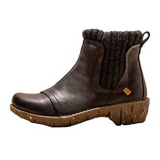 El Naturalista Femme Bottines Chelsea Yggdrasil, Dame Bottines,Semelle int&eacute;rieure Amovible,Demi-Bottes,Bottines,fourr&eacute;,Black,38 EU / 5 UK