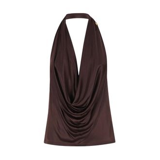 Elisabetta Franchi Femme, Tops, Brun, Taille: 38 FR Elegant Top