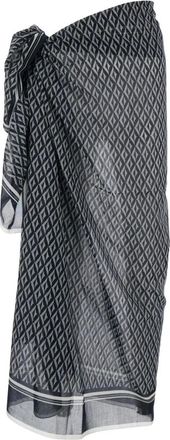 Tom Ford Homme, Maillots de bain, Noir, Taille: ONE Size Asymmetrical Rhombus Pareo