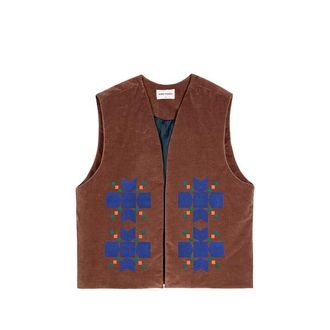 Bobo Choses Gilet sans manches en velours de coton