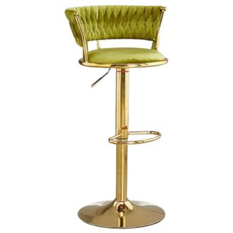 Generic Schminkstuhl, Verstellbarer drehbarer Barhocker mit Abnehmbarer R&uuml;ckenlehne, rollende Restaurantst&uuml;hle f&uuml;r Schlafzimmer und Sch&ouml;nheits-Make-up, H&ouml;he 8