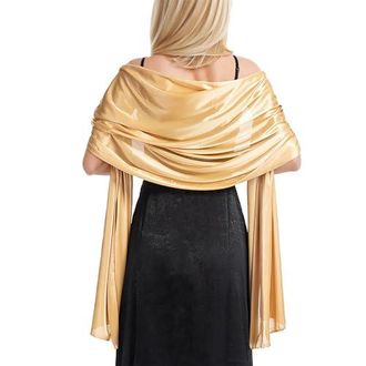 Generic Poncho Femme Hiver Chaud Chale Femme Hiver Chaud Cape Femme Pour la ville &Eacute;tole Satin&eacute;e Soir&eacute;e L&eacute;g&egrave;re Tenue Formelle D&icirc;ner Gala Luxueuse