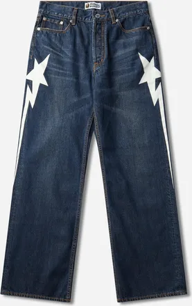 A Bathing Ape Men s STA Selvedge Denim Pants Indigo