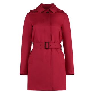 Moorer Wasserdichter Baumwoll-Trenchcoat mit Kapuze - - Coats - Damen - Rot - S