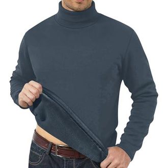 Generic Sweat-shirt l&eacute;ger uni pour homme - Sous-v&ecirc;tements thermiques rembourr&eacute;s et &eacute;pais - Grande taille - Peut &ecirc;tre port&eacute; &agrave; lext&eacute;rieur du haut des v&ecirc;tements 