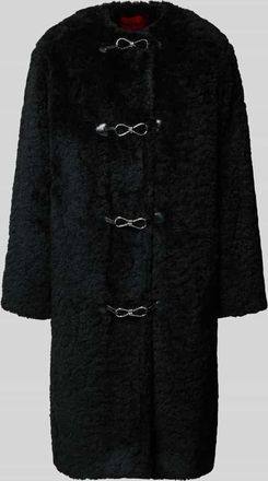 HUGO BOSS Regular Fit Teddy-Mantel mit Klickverschluss Modell MELJA