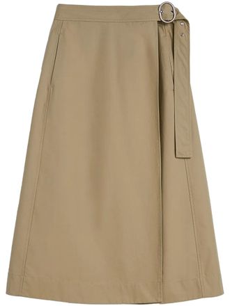 Jil Sander jupe mi-longue à design portefeuille - Tons neutres