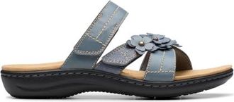 Clarks Sandales Laurieann Rose pour femme, bleu/gris, 9.5 Wide