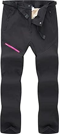 Generic Pantalon imperm&eacute;able pour femmes - Ski, neige, randonn&eacute;e - Softshell - Taille extensible - Pantalon dext&eacute;rieur dhiver - Coupe-vent - Chaud - Isolant -