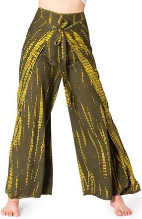 Panasiam Sunshine Pants TieDy, Olive Green Yellow, M